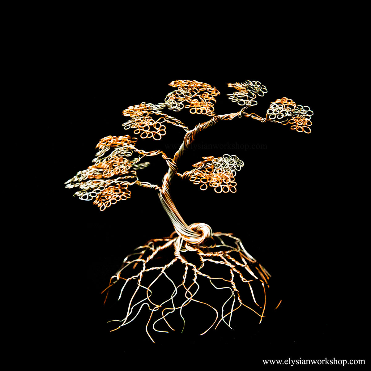 Copper Wire Cascade Tree Sculpture – Elysian Workshop