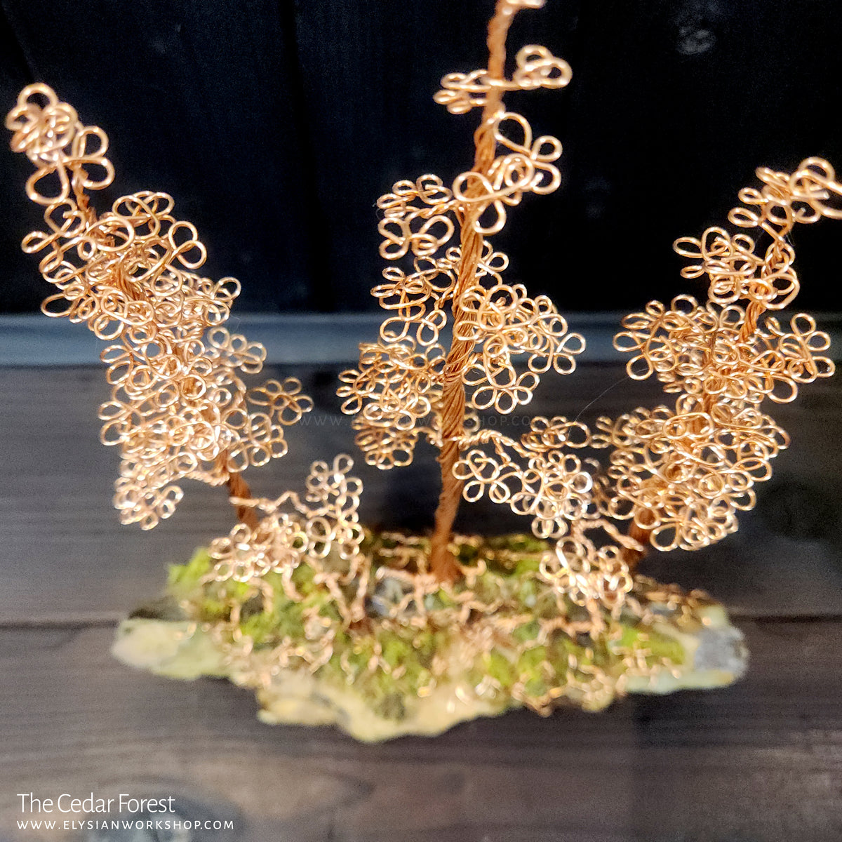 Cedar Forest Copper Wire Tres on Ohko Dragon Stone – Elysian Workshop