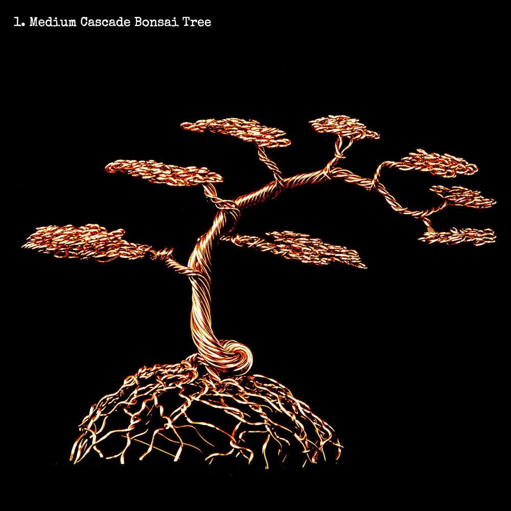 Medium Copper Wire Cascade Bonsai Tree Sculpture – Elysian Workshop
