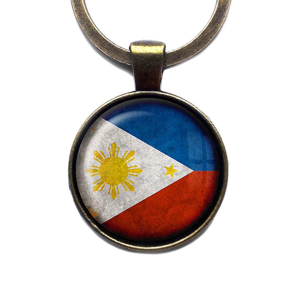 Philippines Filipino Flag Antique Bronze Keychain – Elysian Workshop