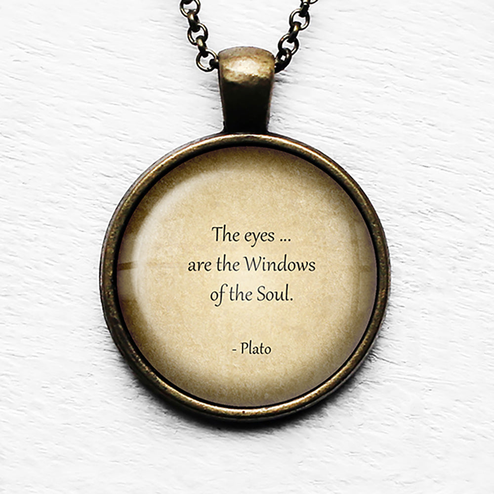 Plato Eyes are the Window of the Soul Pendant & Necklace – Elysian Workshop