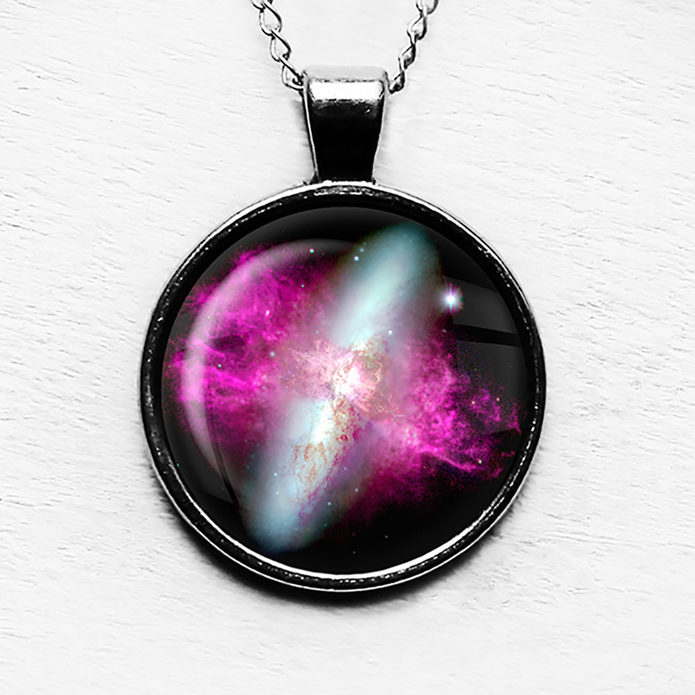 NASA Photograph Nebula Red White Pendant & Necklace – Elysian Workshop