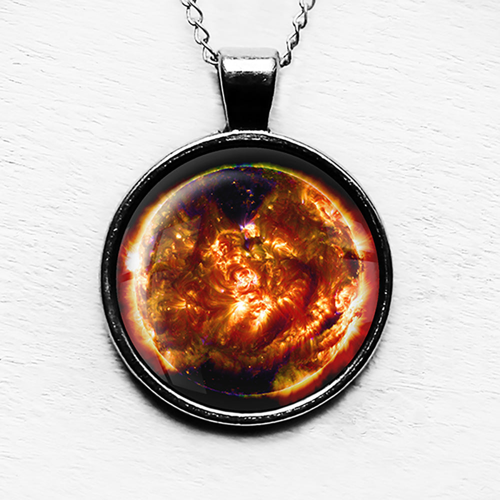 NASA Photograph Sun Fire Pendant & Necklace – Elysian Workshop