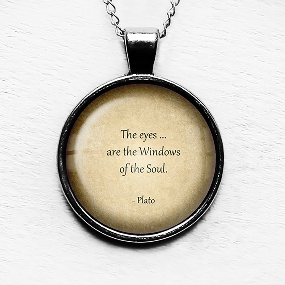 Plato Eyes are the Window of the Soul Pendant & Necklace – Elysian Workshop