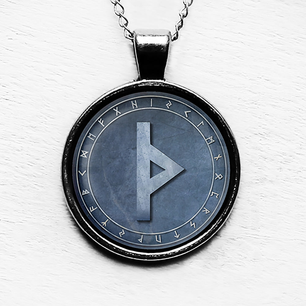 Viking Runes Elder Futhark Rune Circle TH Thurisaz Thor Pendant & Neck ...