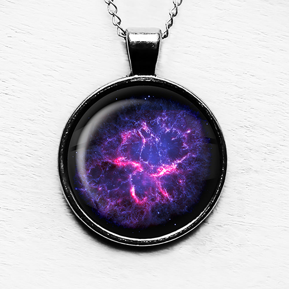 NASA Photograph Nebula Rays of Pink Pendant & Necklace – Elysian Workshop