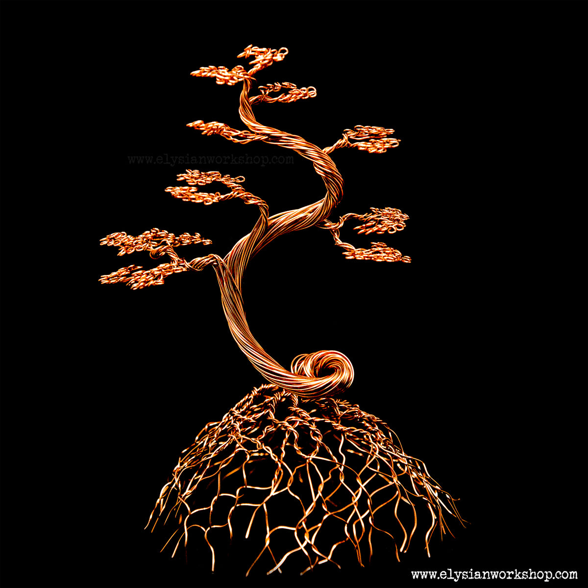 Large Handmade Copper Wire Bonsai Tree Sculpture – Elysian Workshop